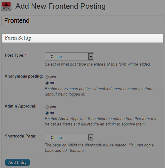 Frontend Posting - Cozmoslabs