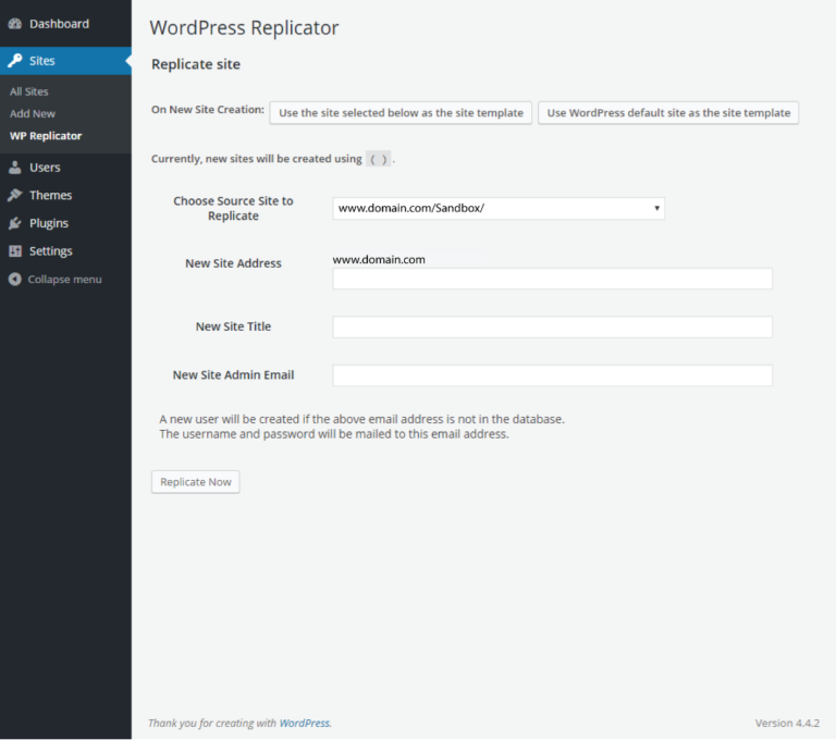 Create a WordPress demo site