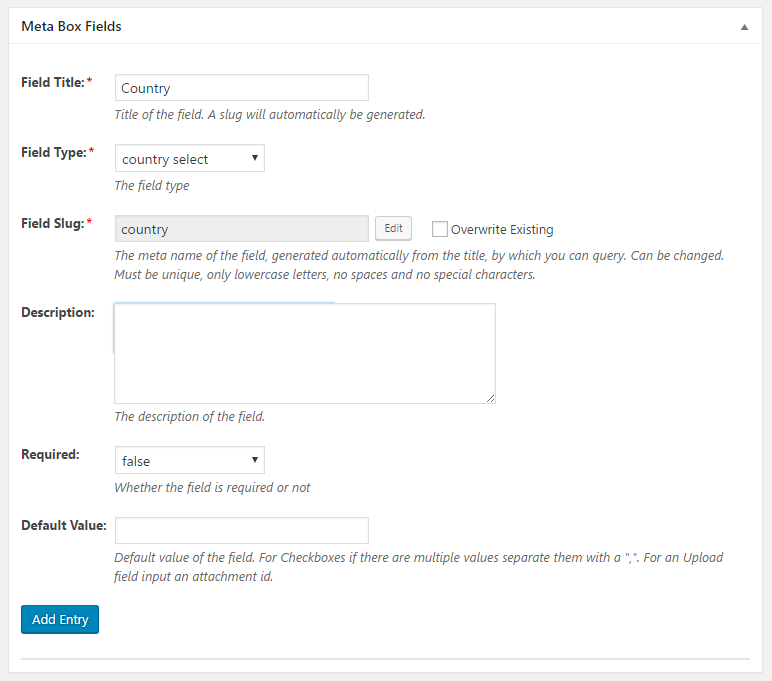 Country Select Field