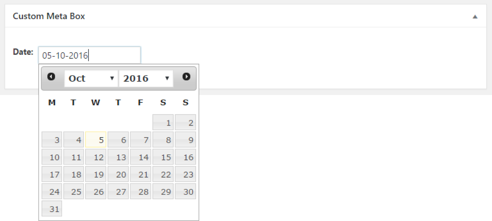 Datepicker Field - Cozmoslabs