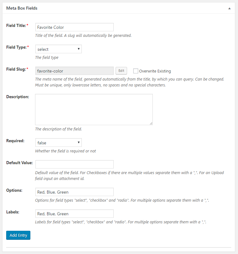 Select Custom Field