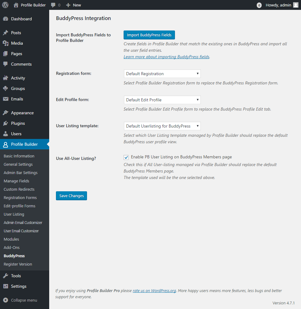 BuddyPress - Cozmoslabs