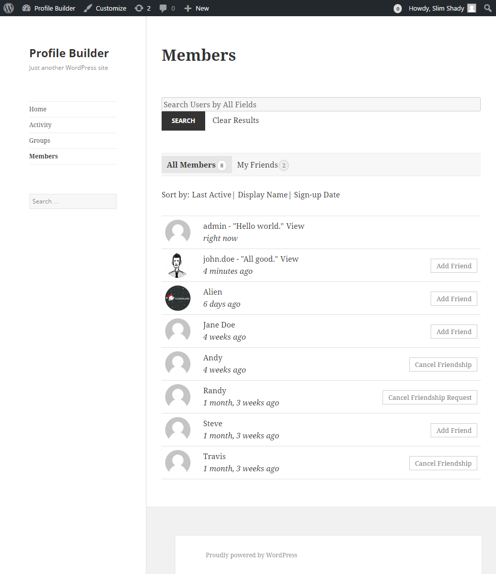 BuddyPress - Cozmoslabs