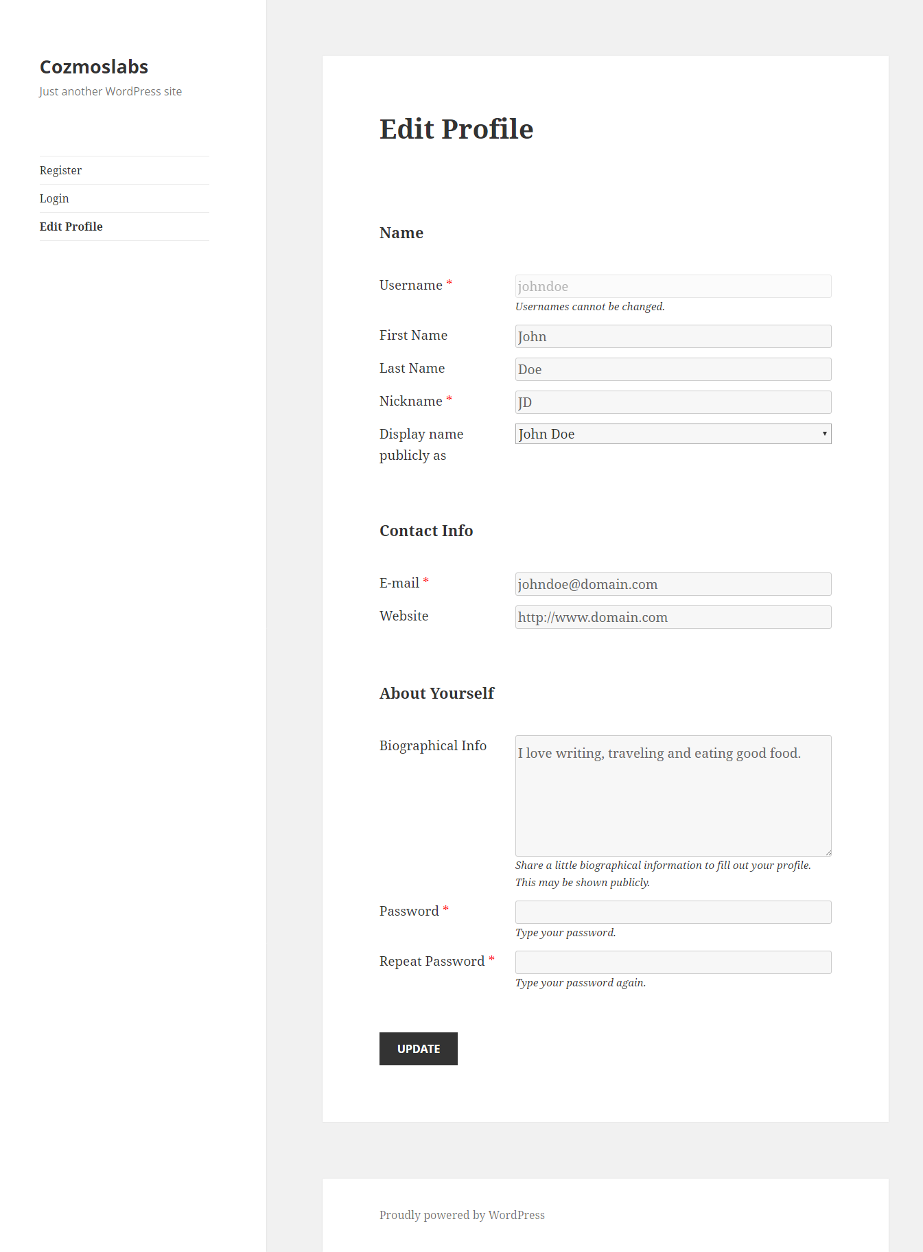 Custom Profile Menus - Cozmoslabs Custom Profile Menus - Cozmoslabs