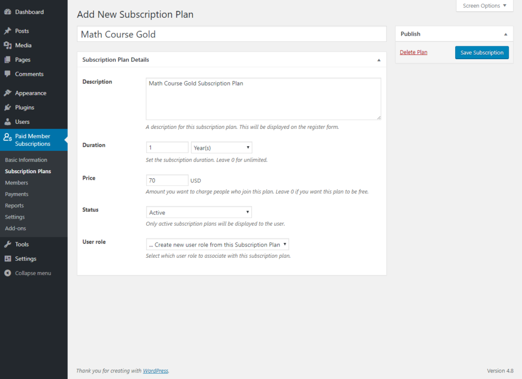 Multiple Subscriptions Per User - Cozmoslabs