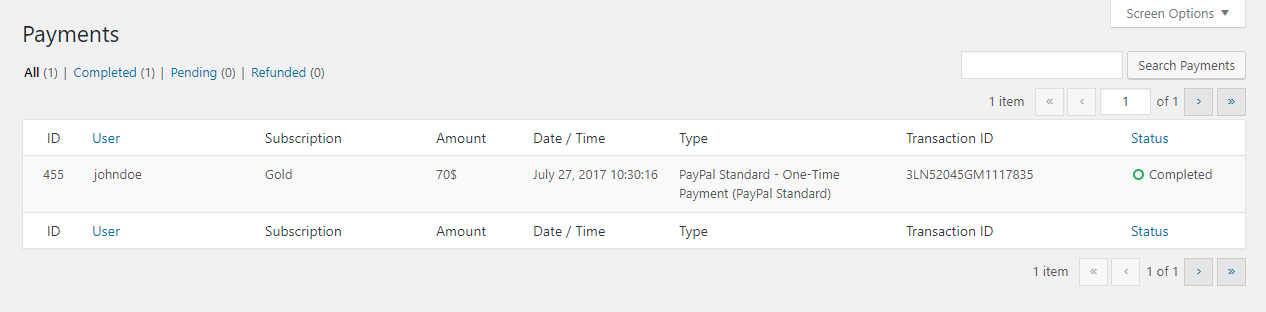 PayPal Standard - Cozmoslabs