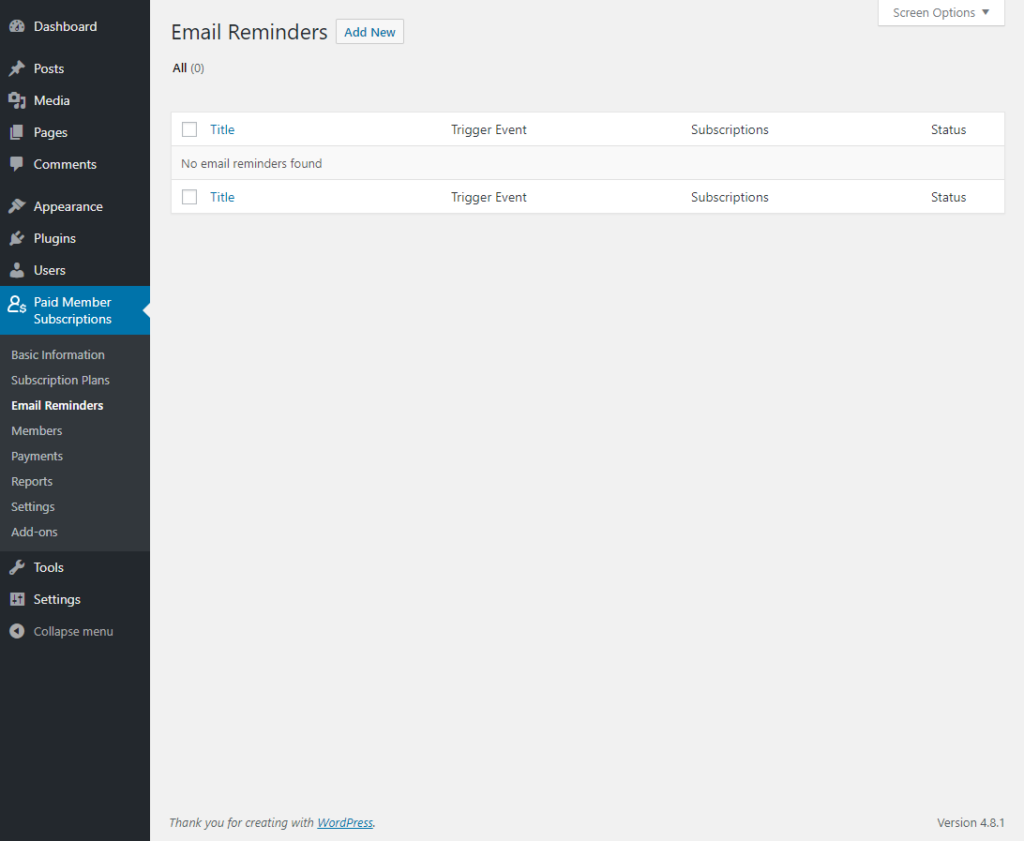 Email Reminders - Cozmoslabs