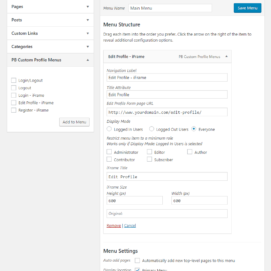 Custom Profile Menus - Cozmoslabs